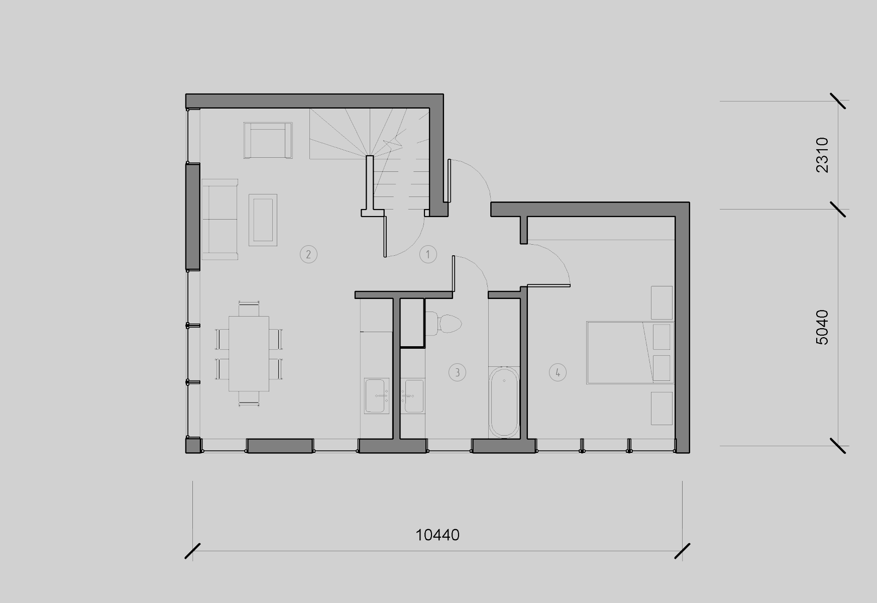 Модульный дом "Model S" - Smuga от компании BY home, Беларусь